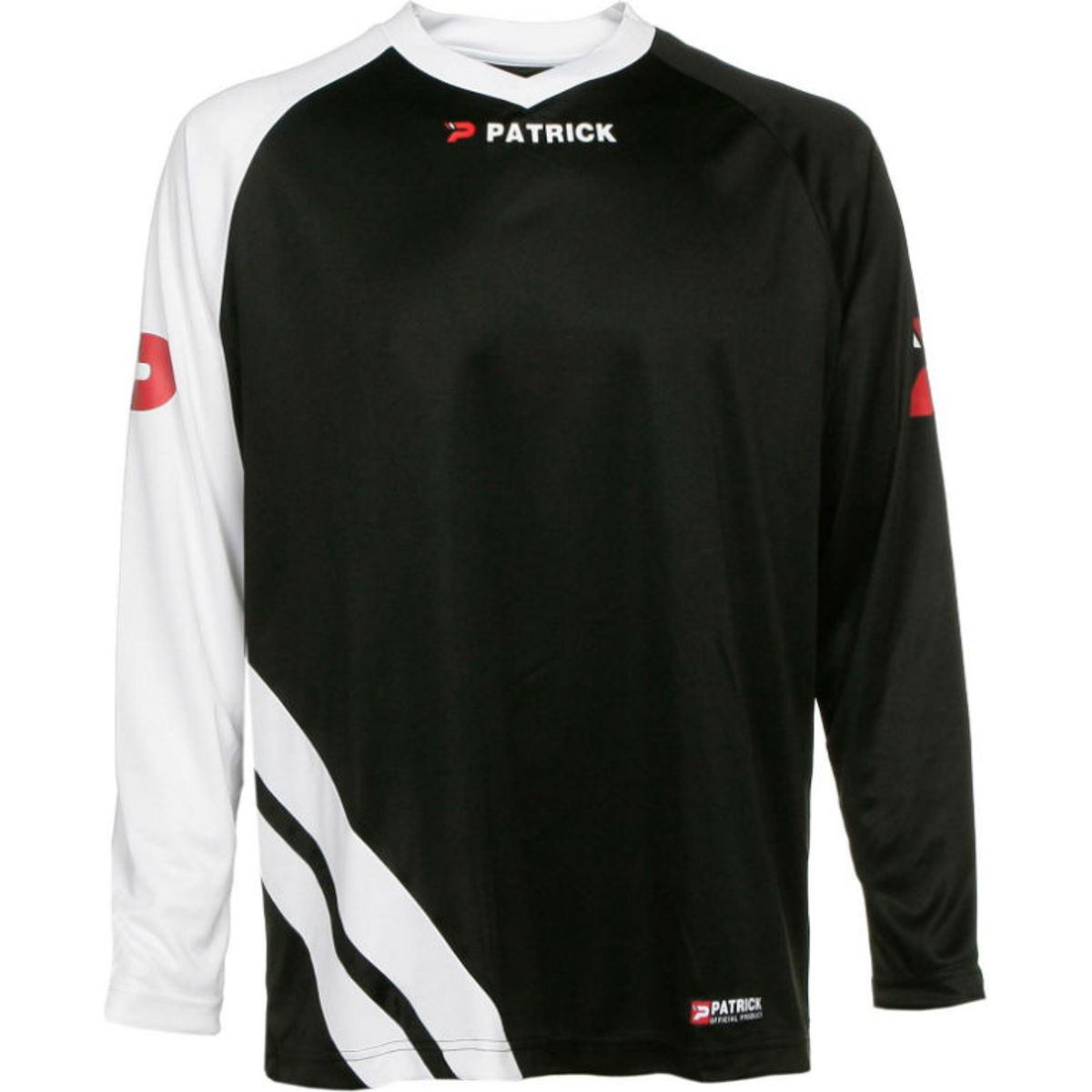 Patrick Victory Voetbalshirt Lange Mouw voor Heren | Zwart - Wit ...