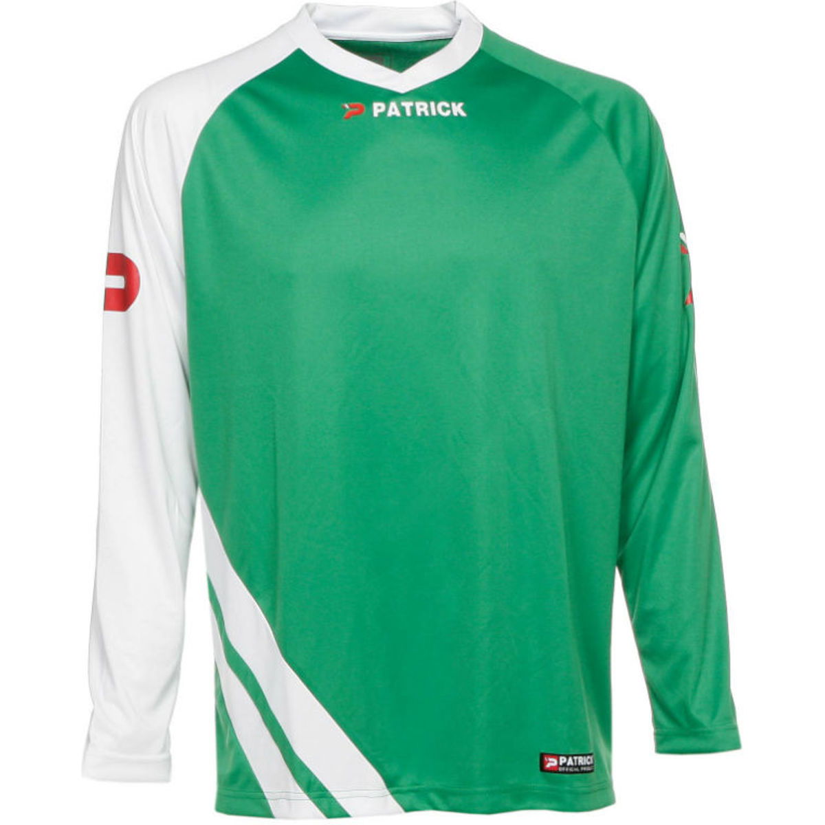 Patrick Victory Voetbalshirt Lange Mouw voor Heren | Groen - Wit ...