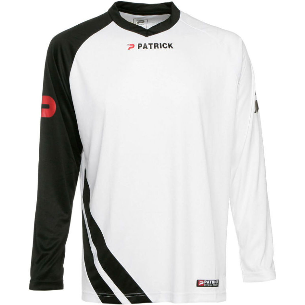 Patrick Victory Voetbalshirt Lange Mouw voor Heren | Wit - Zwart ...