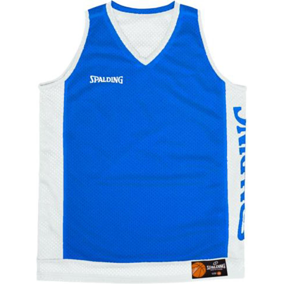 Spalding Maillot Réversible pour Hommes | Royal - Blanc | Teamswear