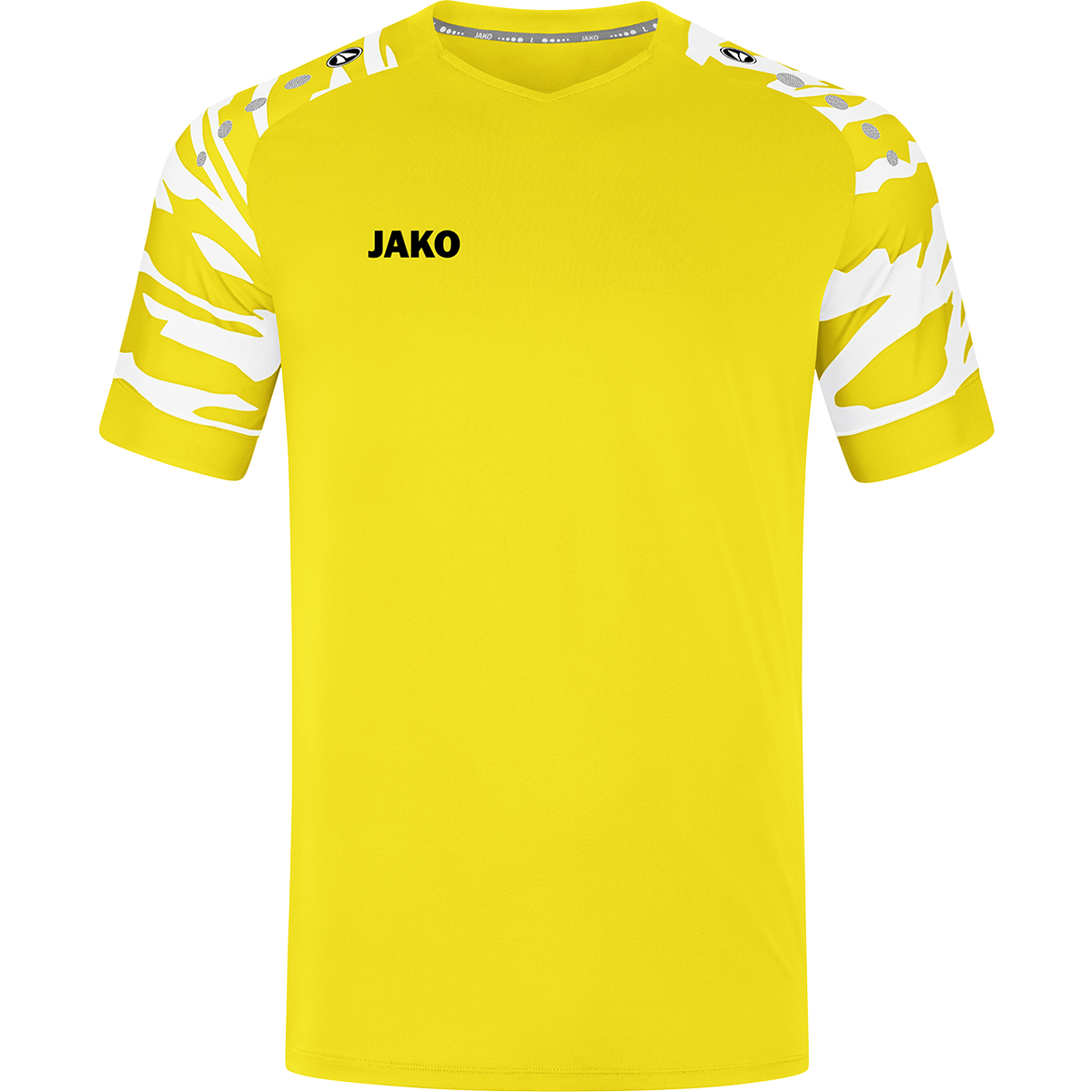 Jako Wild Shirt Korte Mouw voor Heren | Citroen - Wit | Teamswear