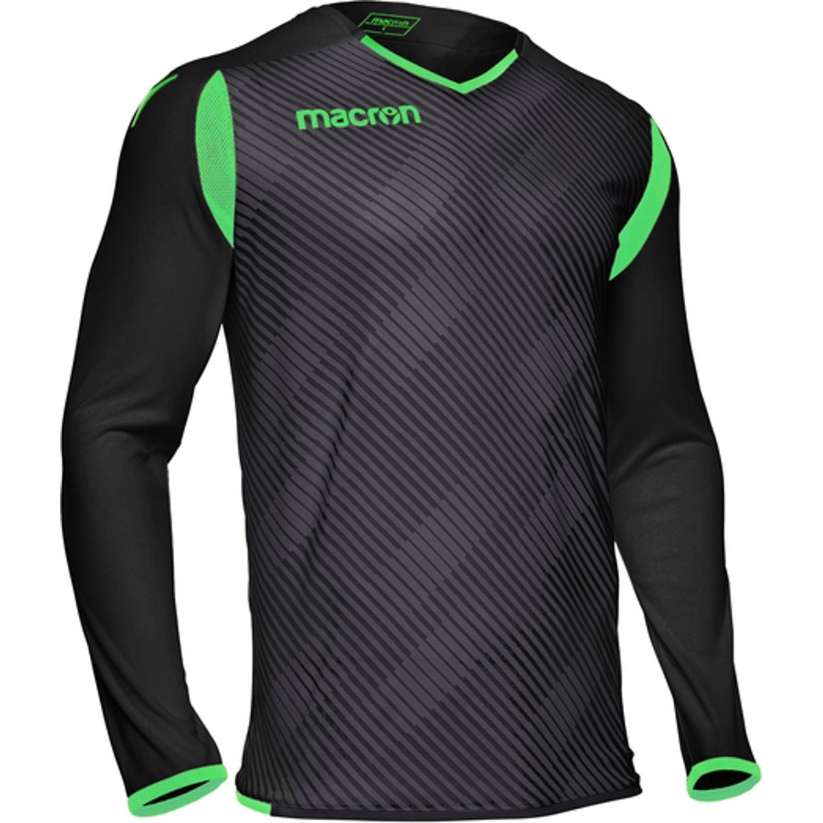 Macron Hercules Keepershirt Lange Mouw voor Heren | Zwart - Fluo Groen ...