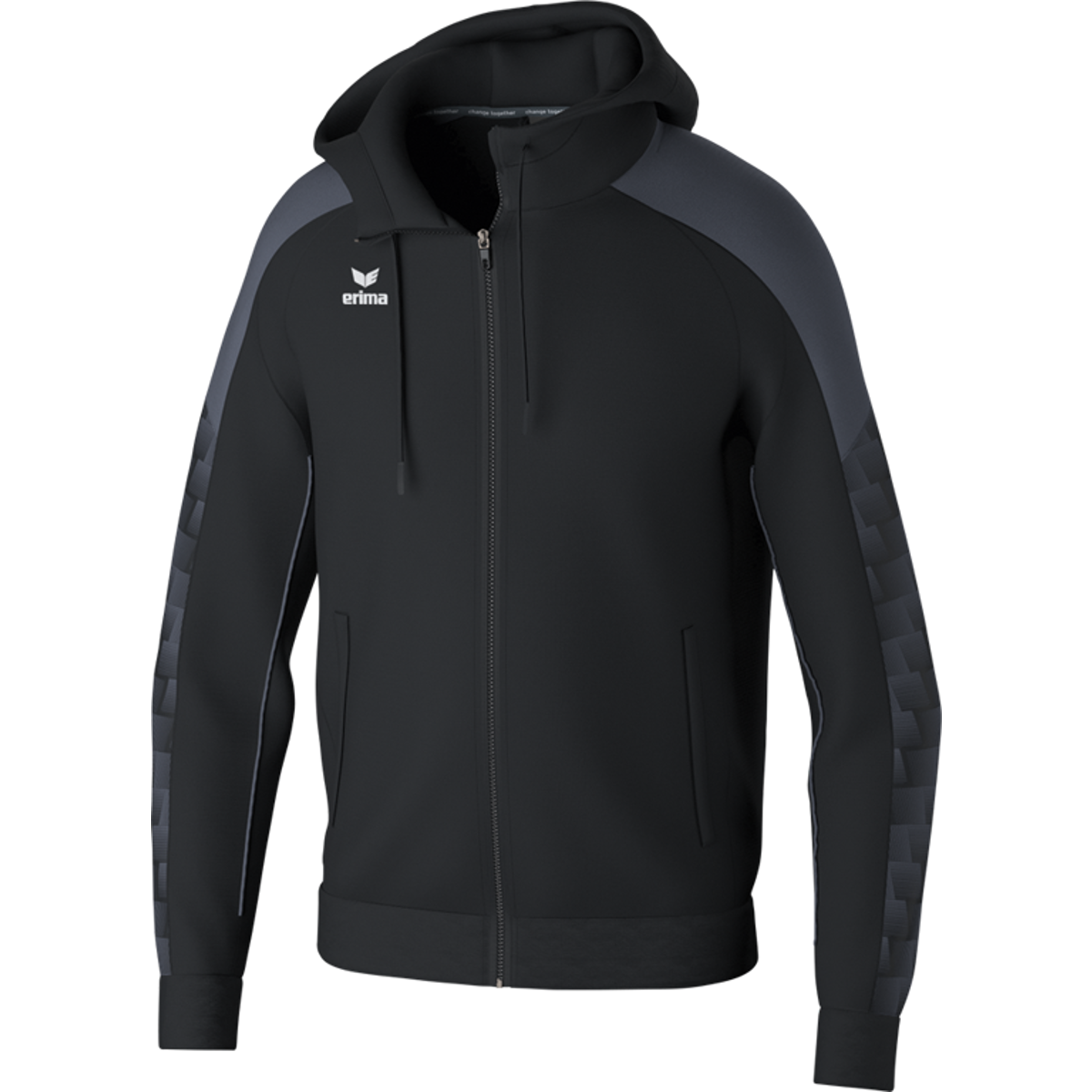 Erima Evo Star Veste D'entraînement À Capuche pour Hommes | Noir ...