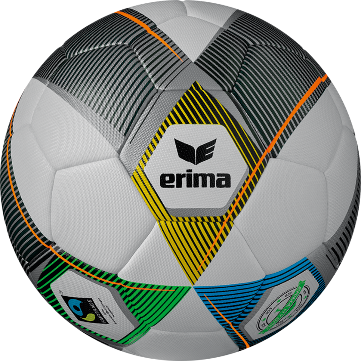 Erima Hybrid Eco (Size 5) Trainingsbal | Wit - Zilver - Navy | Teamswear
