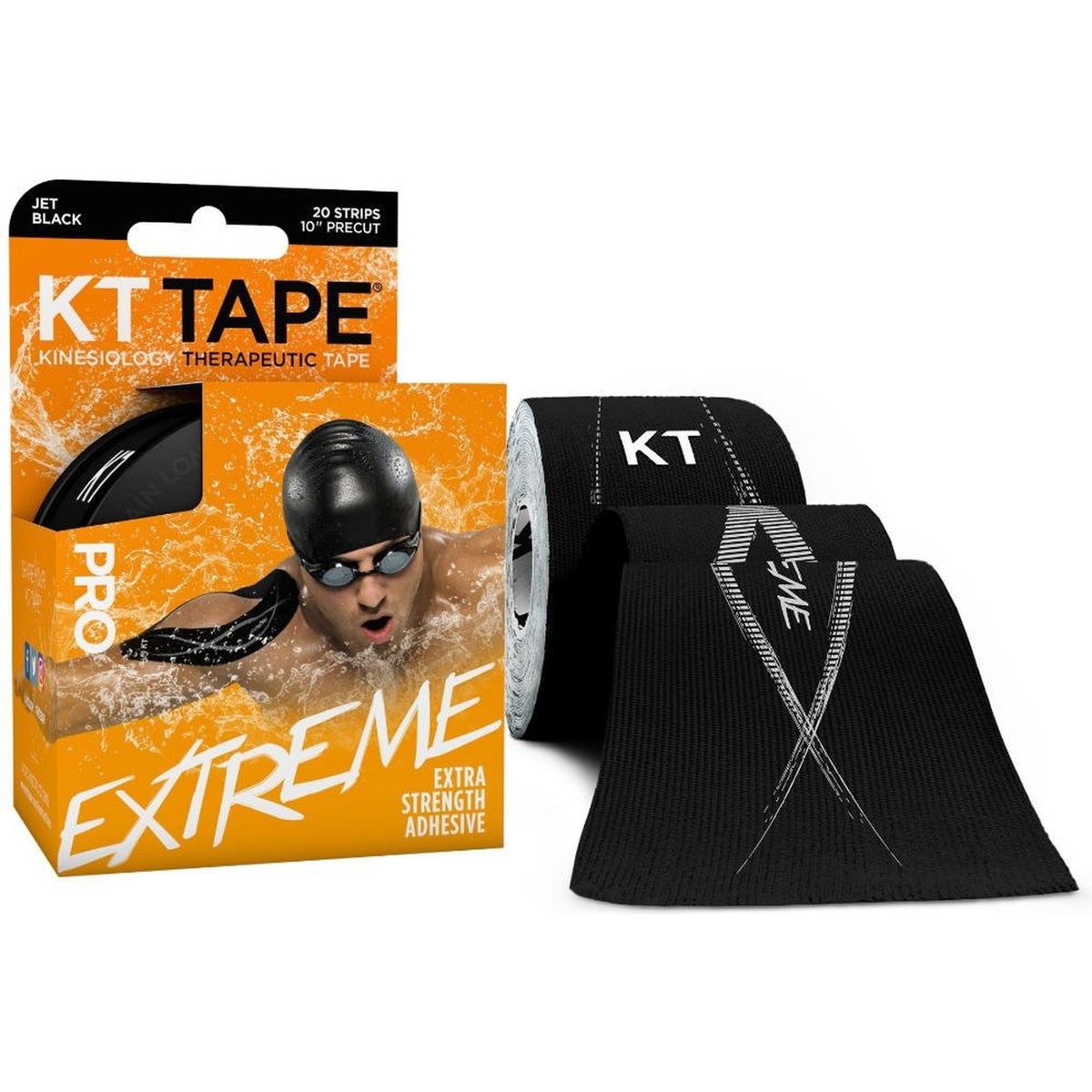 KT Tape Pro Extreme Tape Precut (5 X 25Cm) - 20 Pcs - 5 Mètres | Noir ...