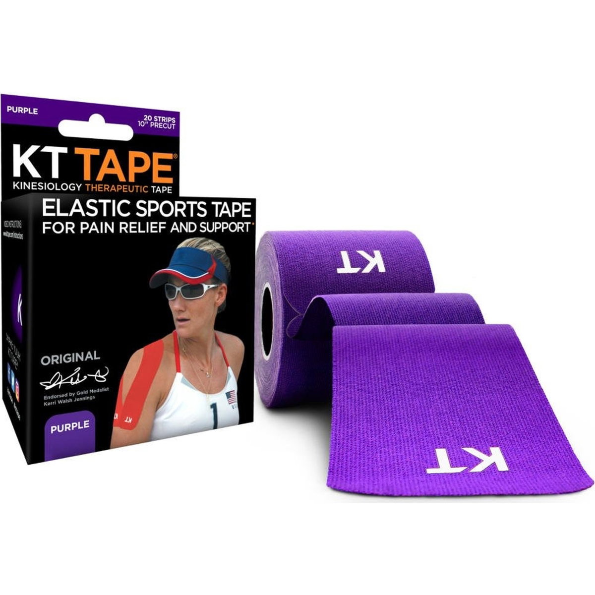 KT Tape Original Tape Voorgesneden (5 X 25Cm) - 20 Pcs - 5 Meter ...