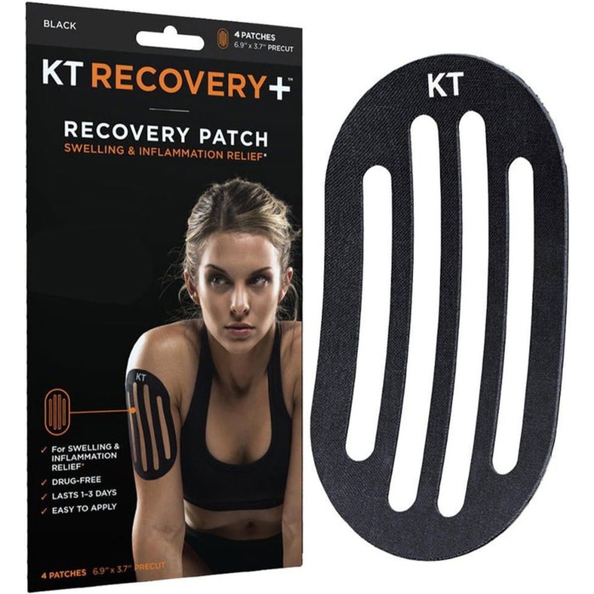 KT Tape Recovery + Recovery Patch | Schwarz | Teamswear