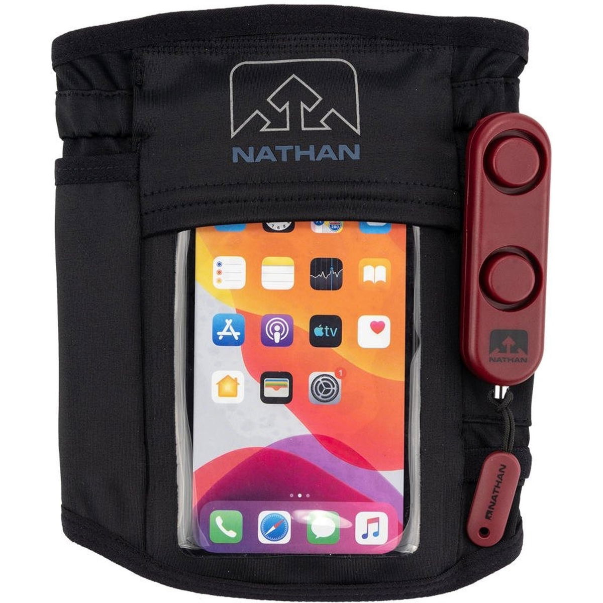 Nathan Safety Alarm Hardloop Telefoonhouder | Zwart | Teamswear