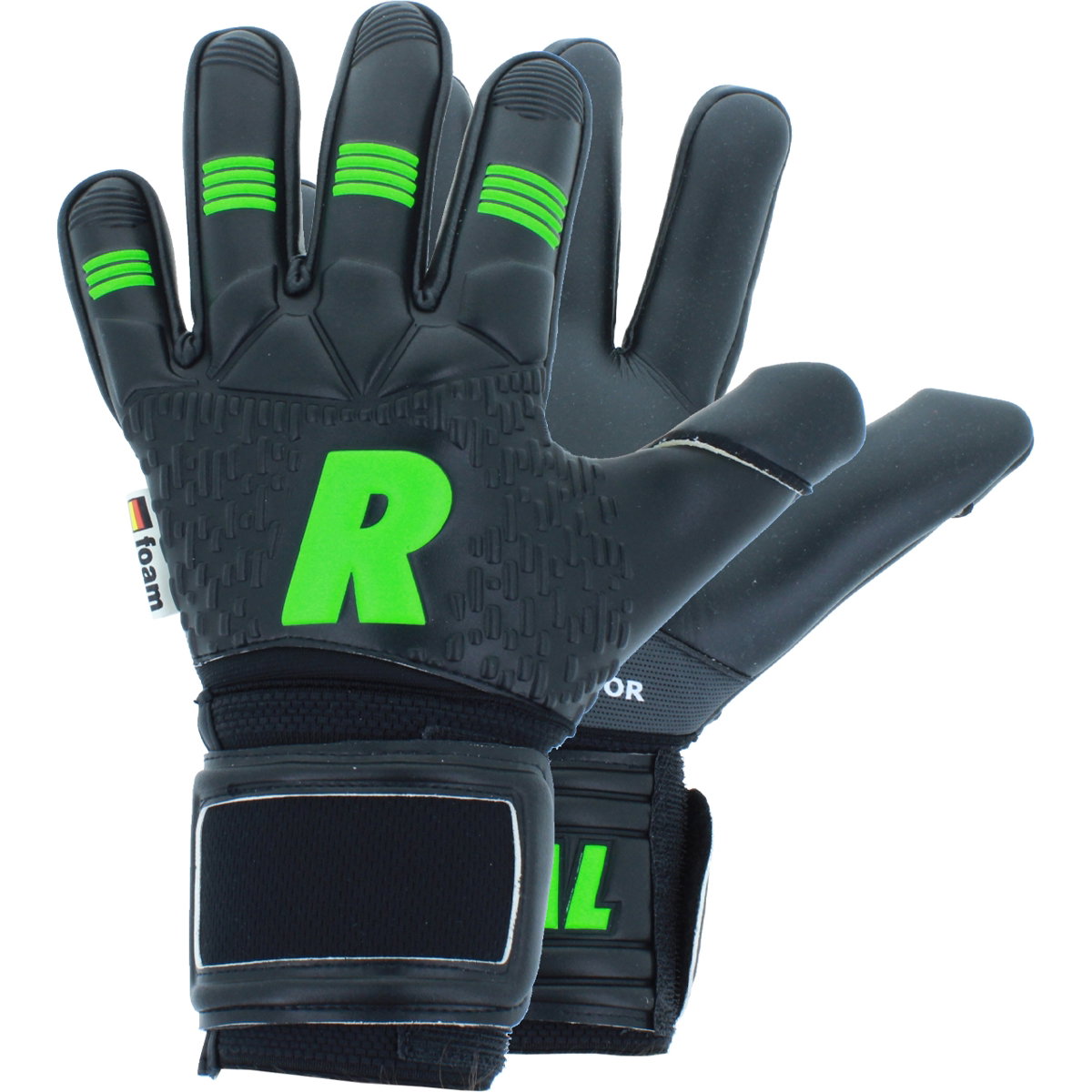 Real Duo Keepershandschoenen | Zwart - Fluo Groen | Teamswear