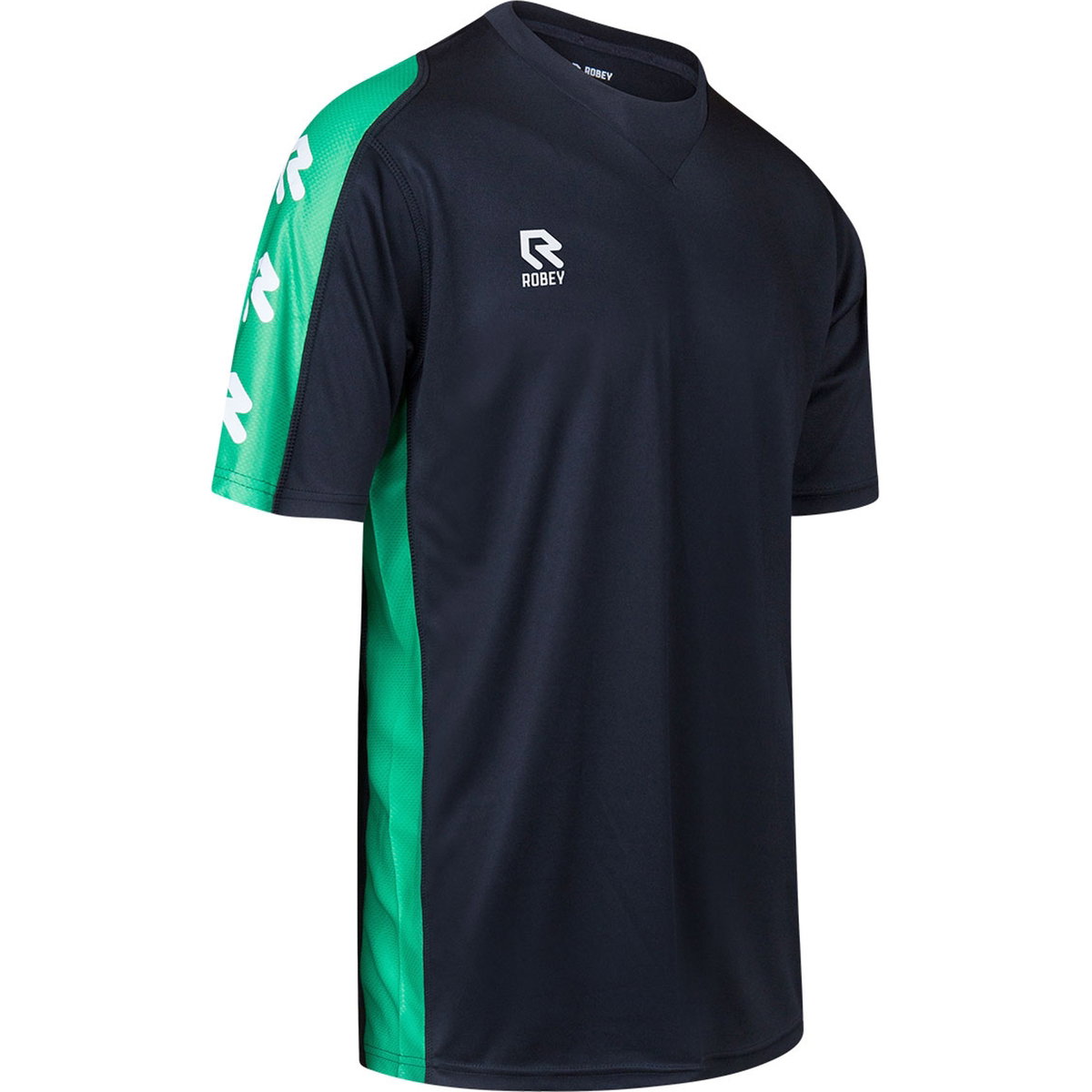 Robey Performance Shirt Korte Mouw voor Heren | Zwart - Groen | Teamswear