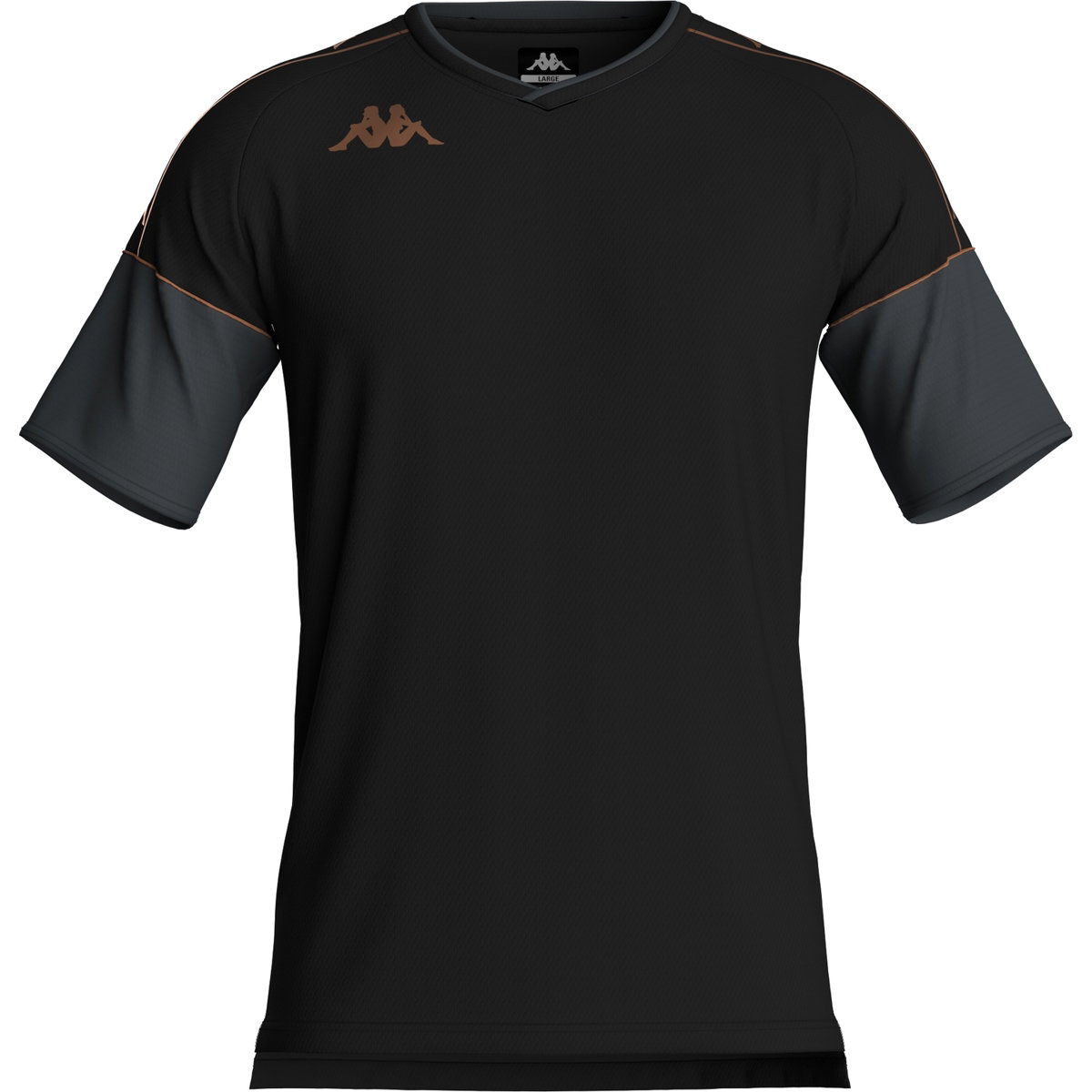 Kappa Mianto Maillot Manches Courtes pour Enfants | Noir - Gris | Teamswear