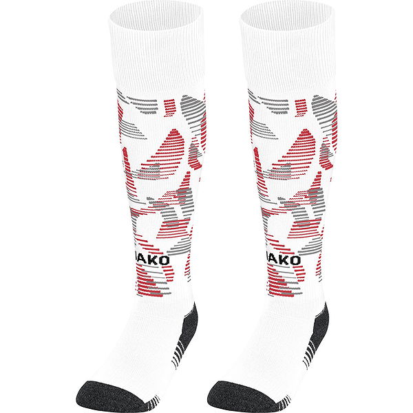 Jako Sonic Voetbalkousen | Wit - Rood - Grijs | Teamswear