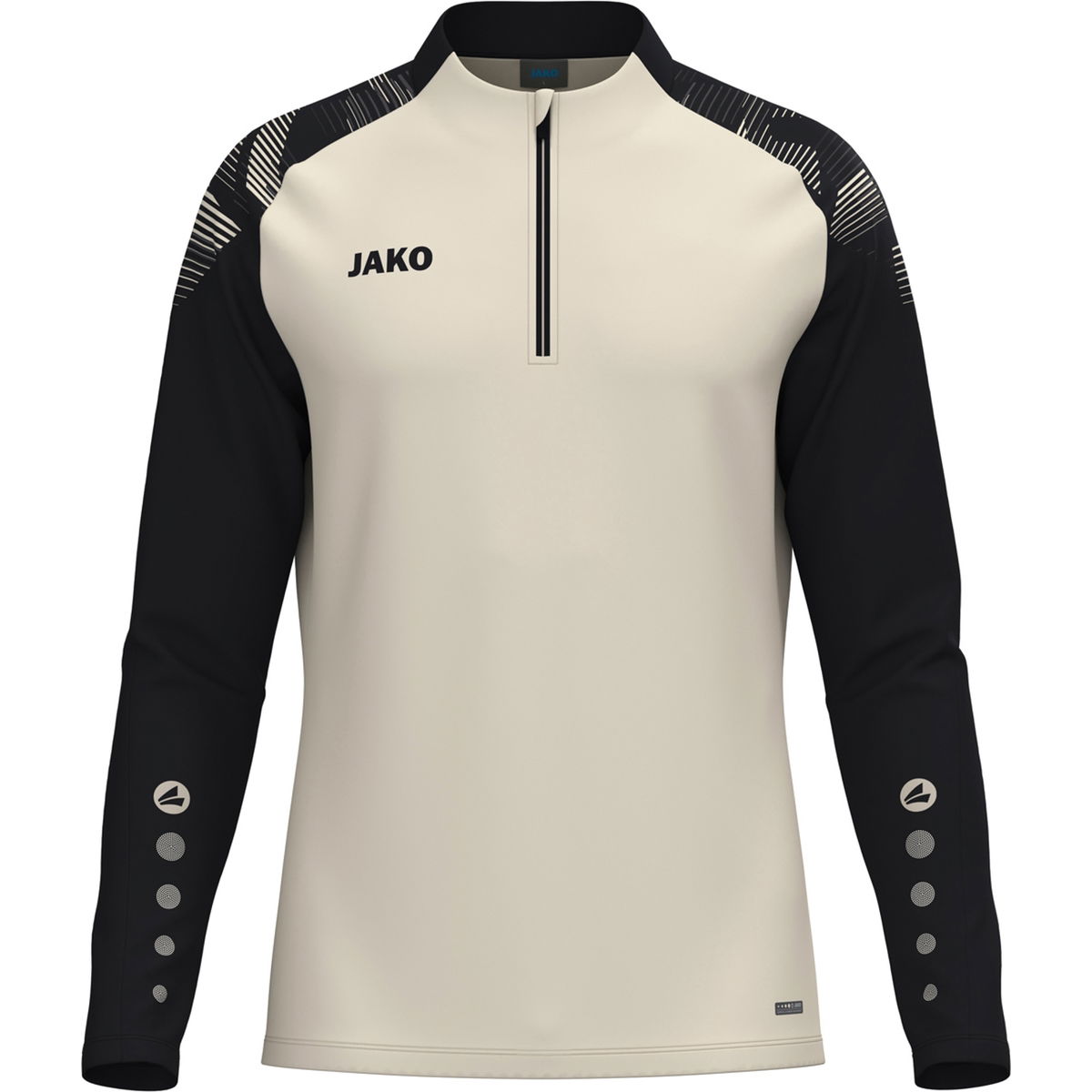 Jako Sonic Ziptop voor Kinderen | Off White - Zwart | Teamswear
